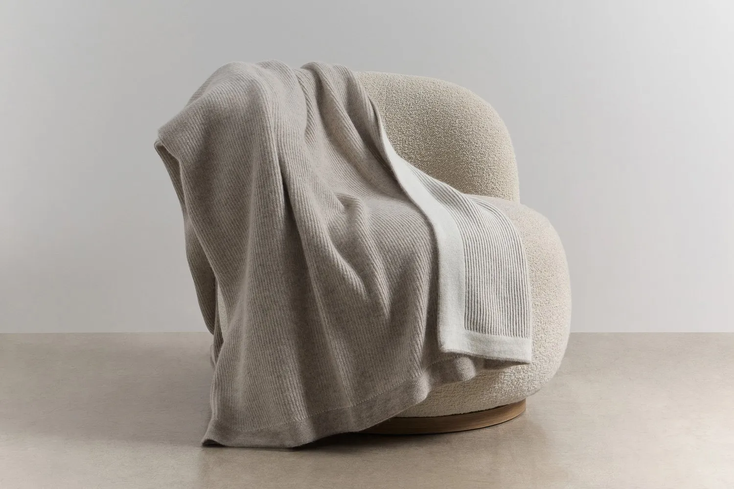 Wide Rib Angora & Merino Wool Throws
