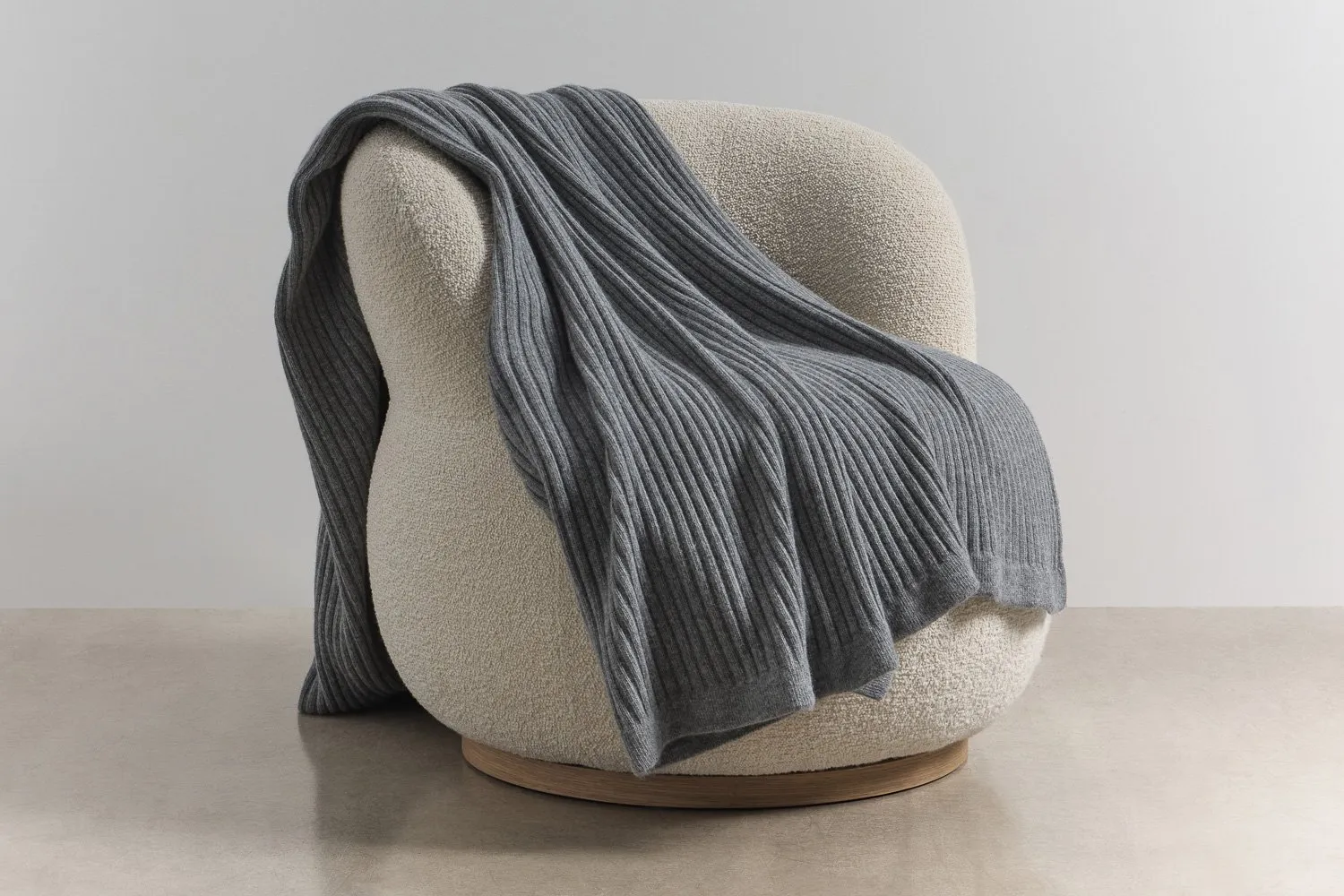 Wide Rib Angora & Merino Wool Throws