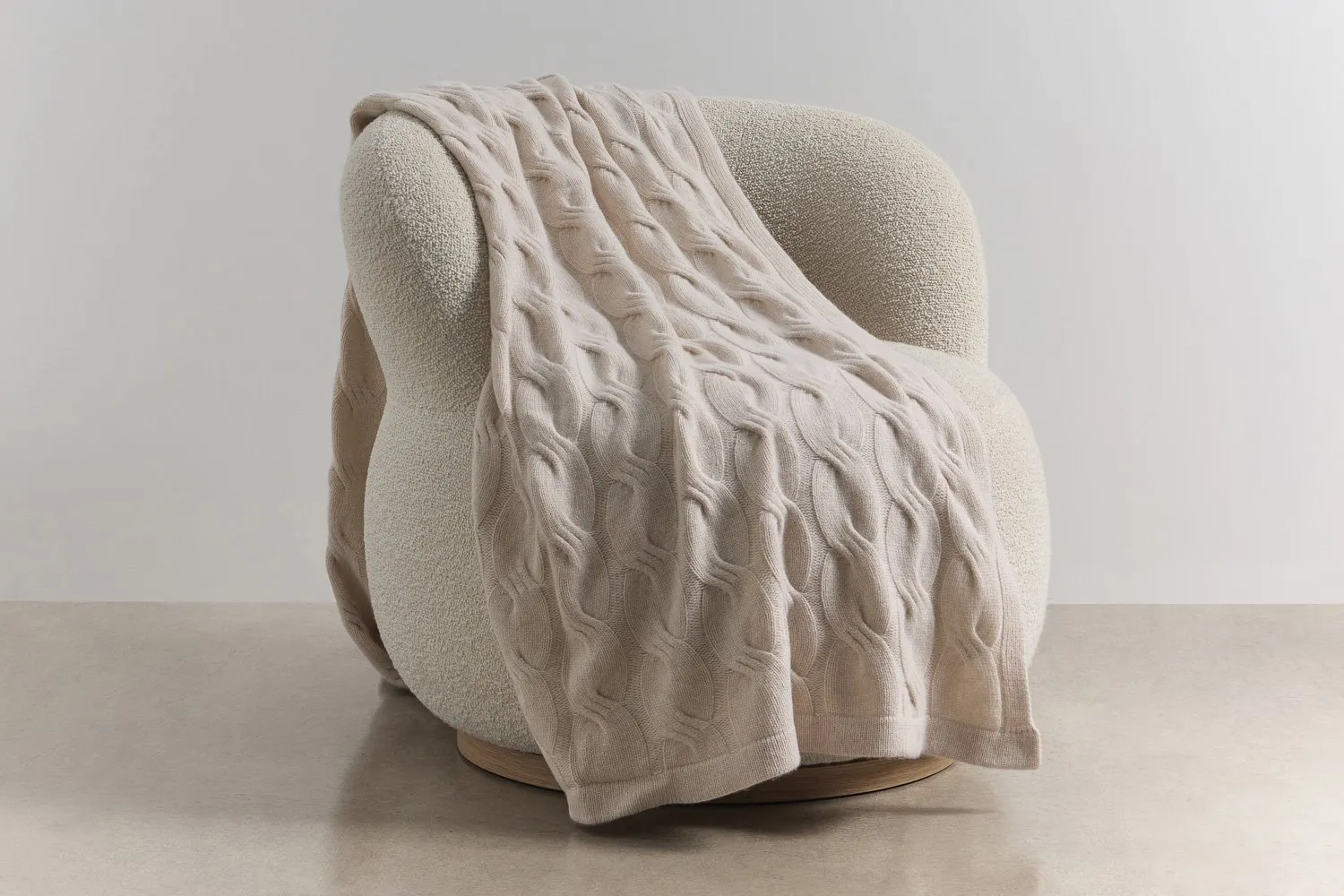 Chunky Cable Throws - Pure Italian Cashmere Throws