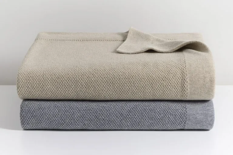 Moss Stitch Ultrafine Merino Wool Blankets | bemboka